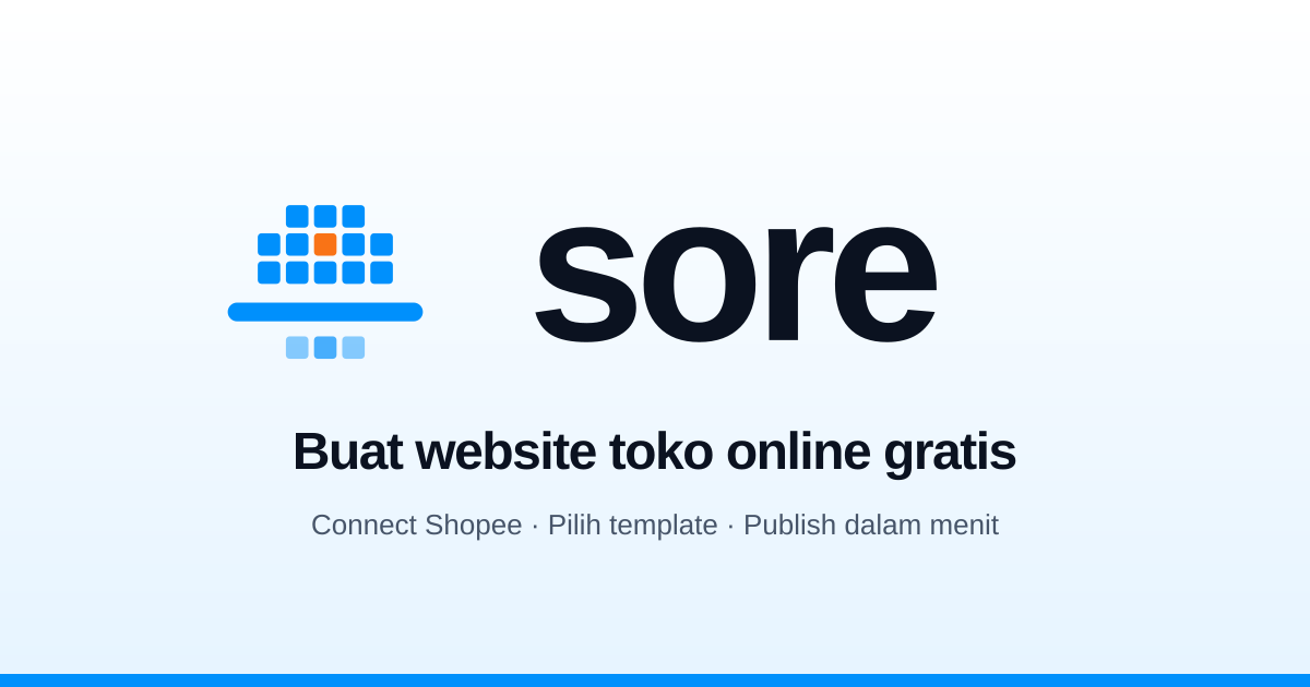Sore — Buat Website Toko Online Gratis